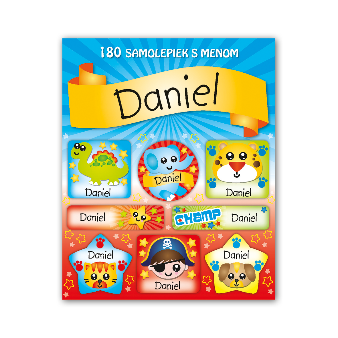 1114-0073 Trhací blok so samolepkami - 15 listov, Daniel | argus.sk